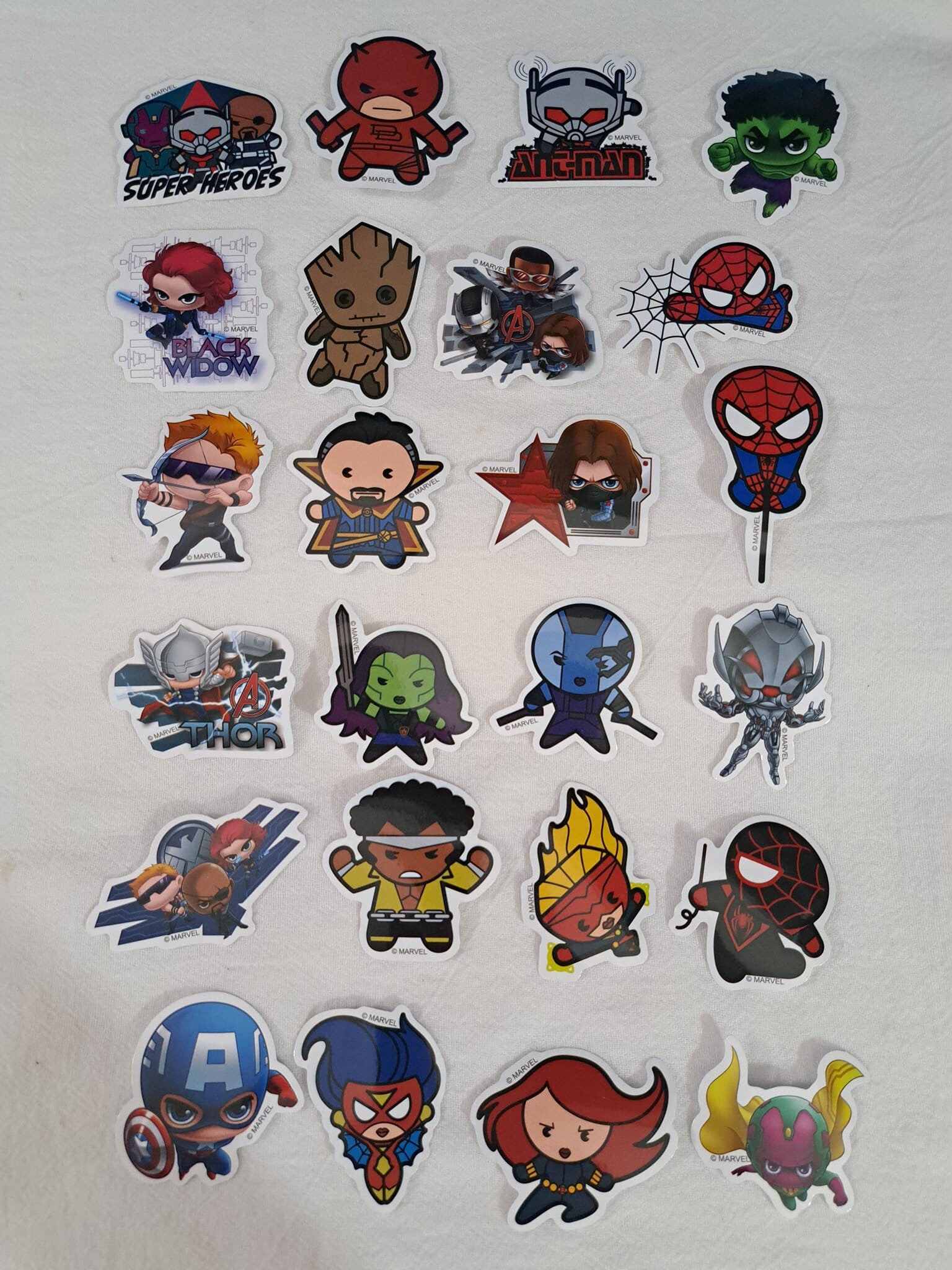 BABY SUPERHERO ANIMATED Cartoon Character Themed Stickers Journaling ...