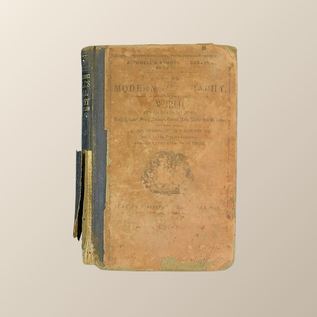 Antique 1870 Book Mitchell's School Geography - A System of Modern ...