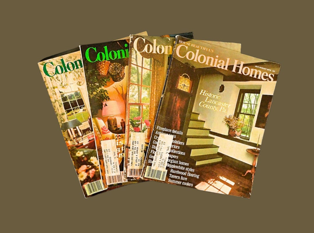 4 Vintage Back Issues COLONIAL HOMES Magazines From 1979 & 1981 ...