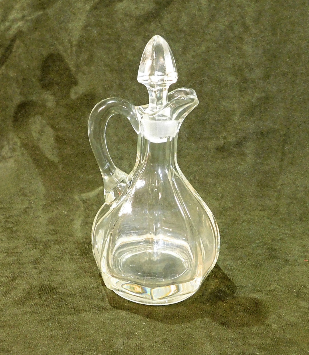 Antique Glass Cruet Bottle With Ground Glass Stopper - 8 Panel Design ...