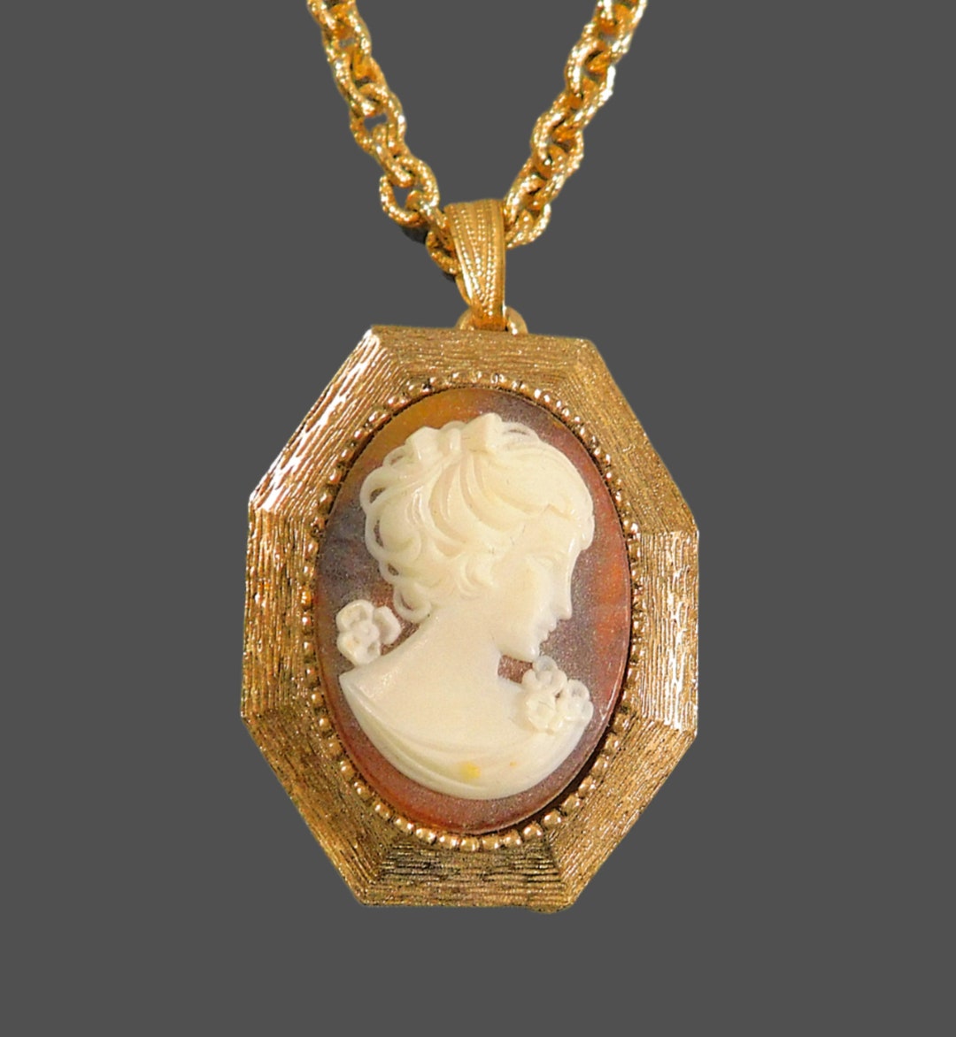 Vintage LUZIER Cosmetics Cameo Solid Perfume Locket Necklace - Etsy