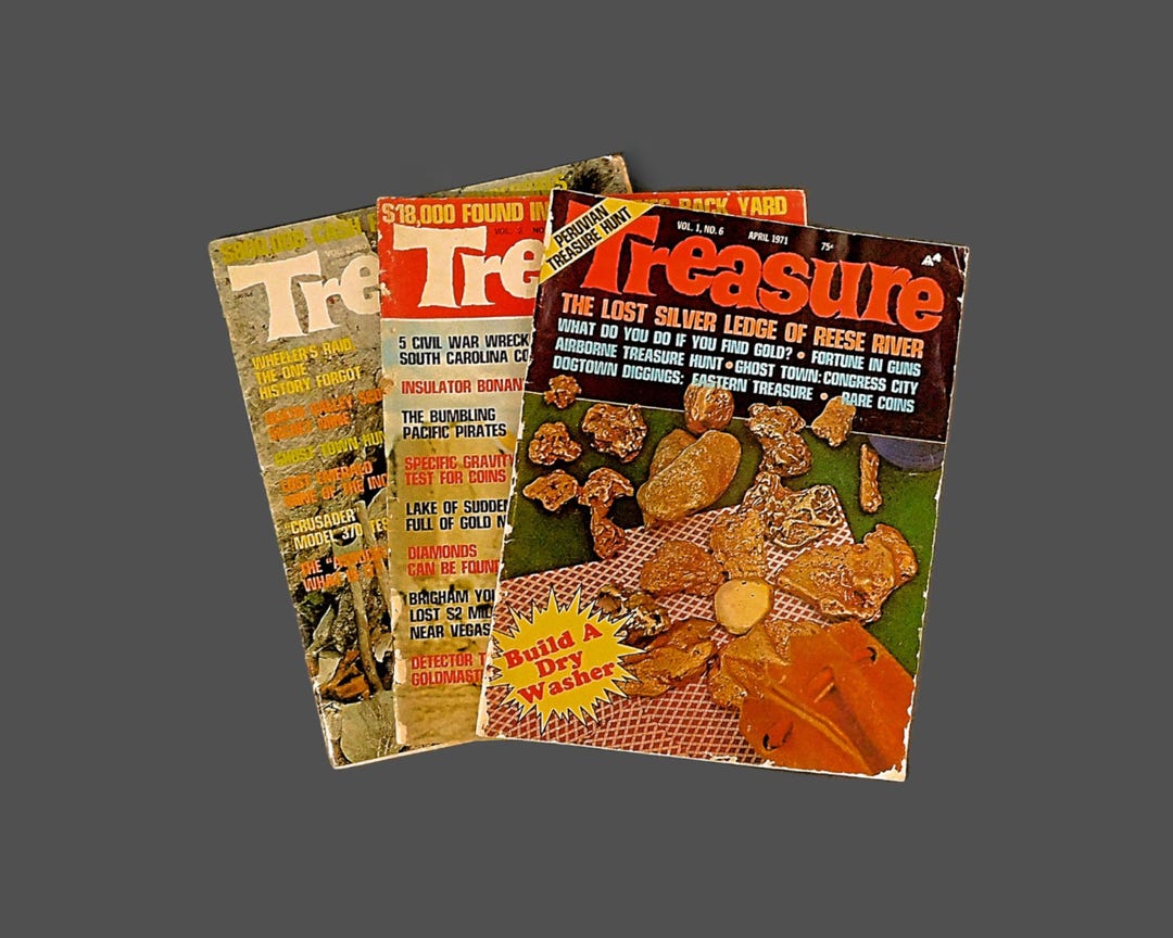 3 Vintage Treasure Magazines From 1971 - Civil War Treasure, Fortune in ...