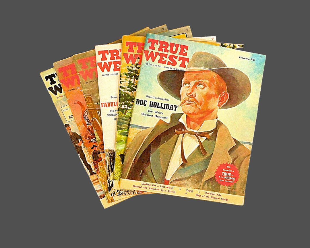 6 Vintage Issues 1960 TRUE WEST Magazines - All True Stories of the ...