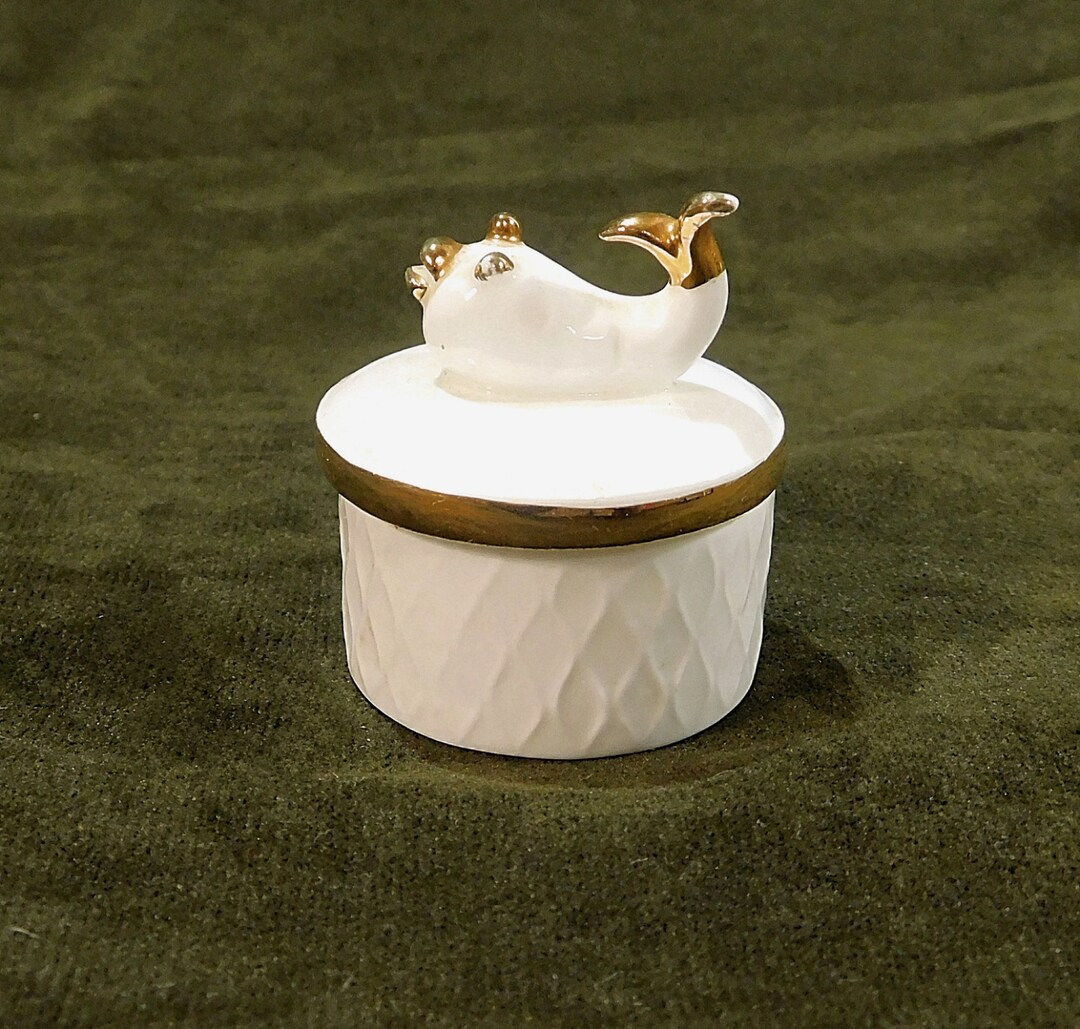 Vintage 1978 Enesco Maruri Masterpiece Bone China Ring Trinket Box ...