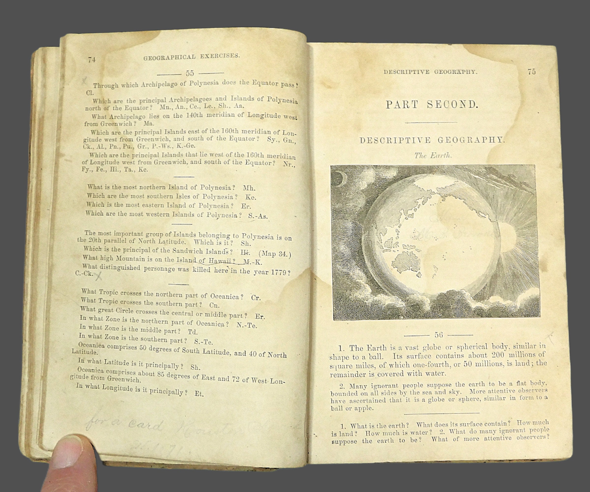 Antique 1870 Book Mitchell's School Geography A System of Modern ...