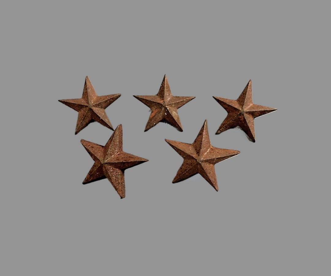 5 Cast Iron Lone Star Decorative Clavos Nails - Nail Head Clavos ...