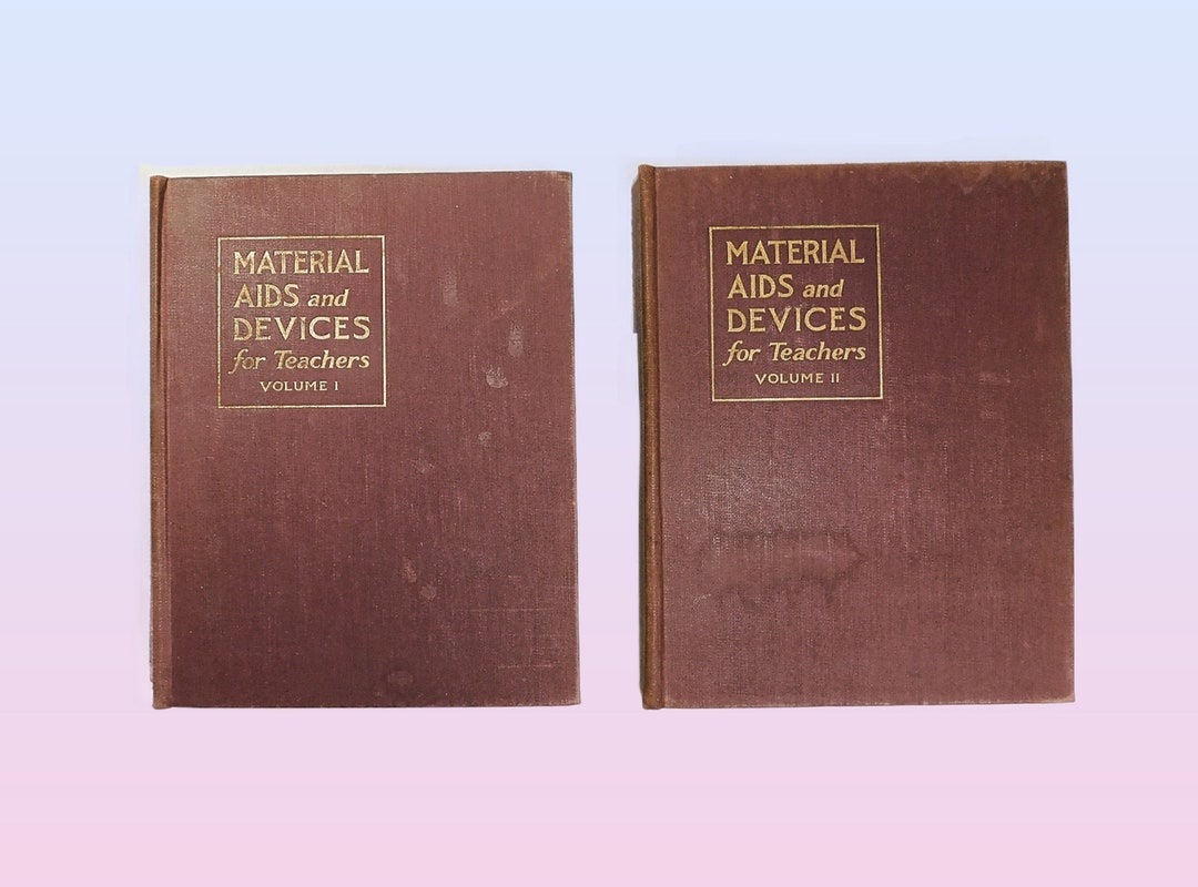 Vintage 1925 Books Material, Aids & Devices for Teachers in Two Volumes ...