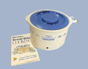 Rival Fiesta Crock-ette 1 Quart Slow Cooker #3200 / Vintage Rival ...
