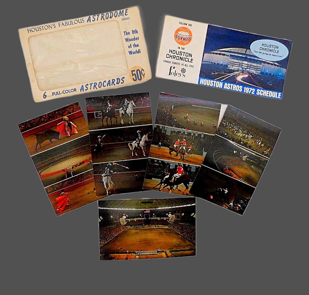 Vintage 1965 Set of 5 Houston ASTRODOME Souvenir Astrocards Postcards ...
