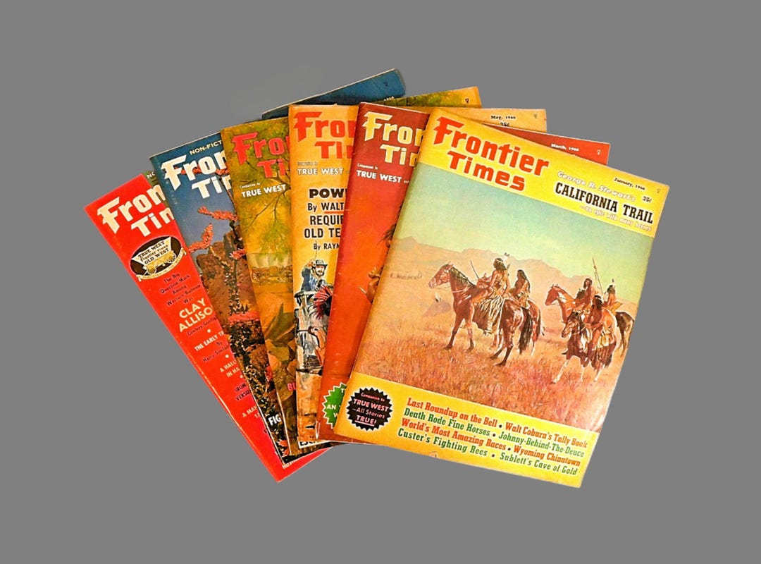 6 Vintage 1966 Frontier Times Magazines - Complete Year - Western ...