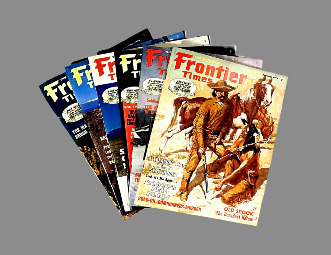 6 Vintage 1970 Frontier Times Magazine - Complete Year - Western ...