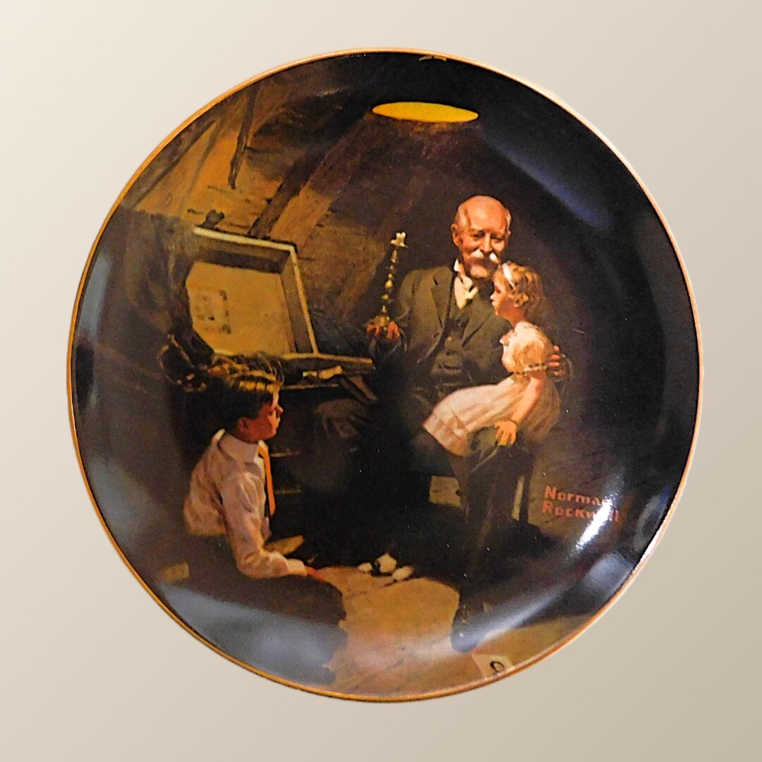 Knowles Norman Rockwell Collectors' Plate Grandpa's Treasure Chest ...