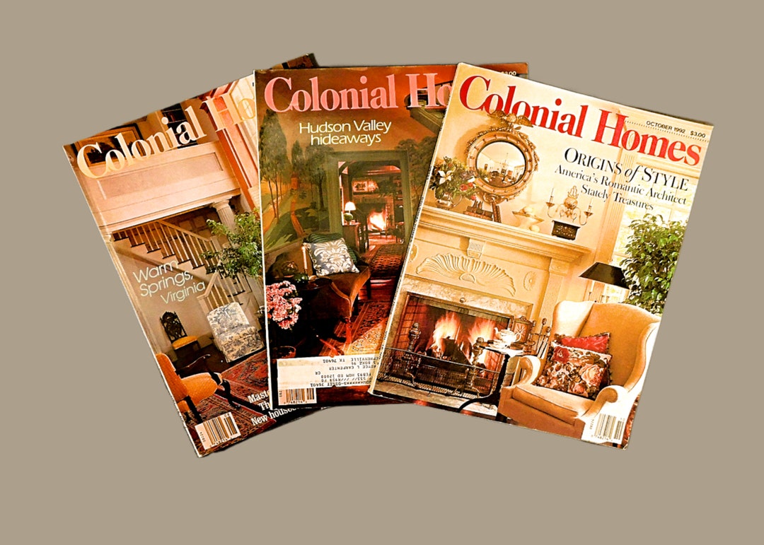 3 Vintage 1992 COLONIAL HOMES Magazines - Early Americana - William ...
