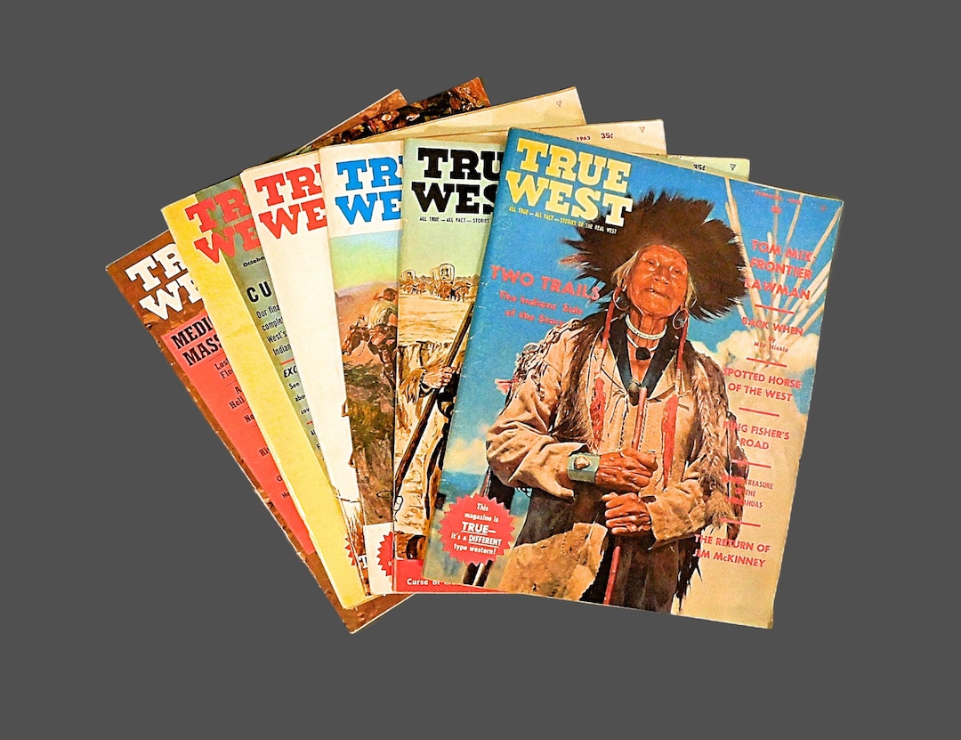 6 Vintage 1963 TRUE WEST Magazines - Complete Year - All True Stories ...
