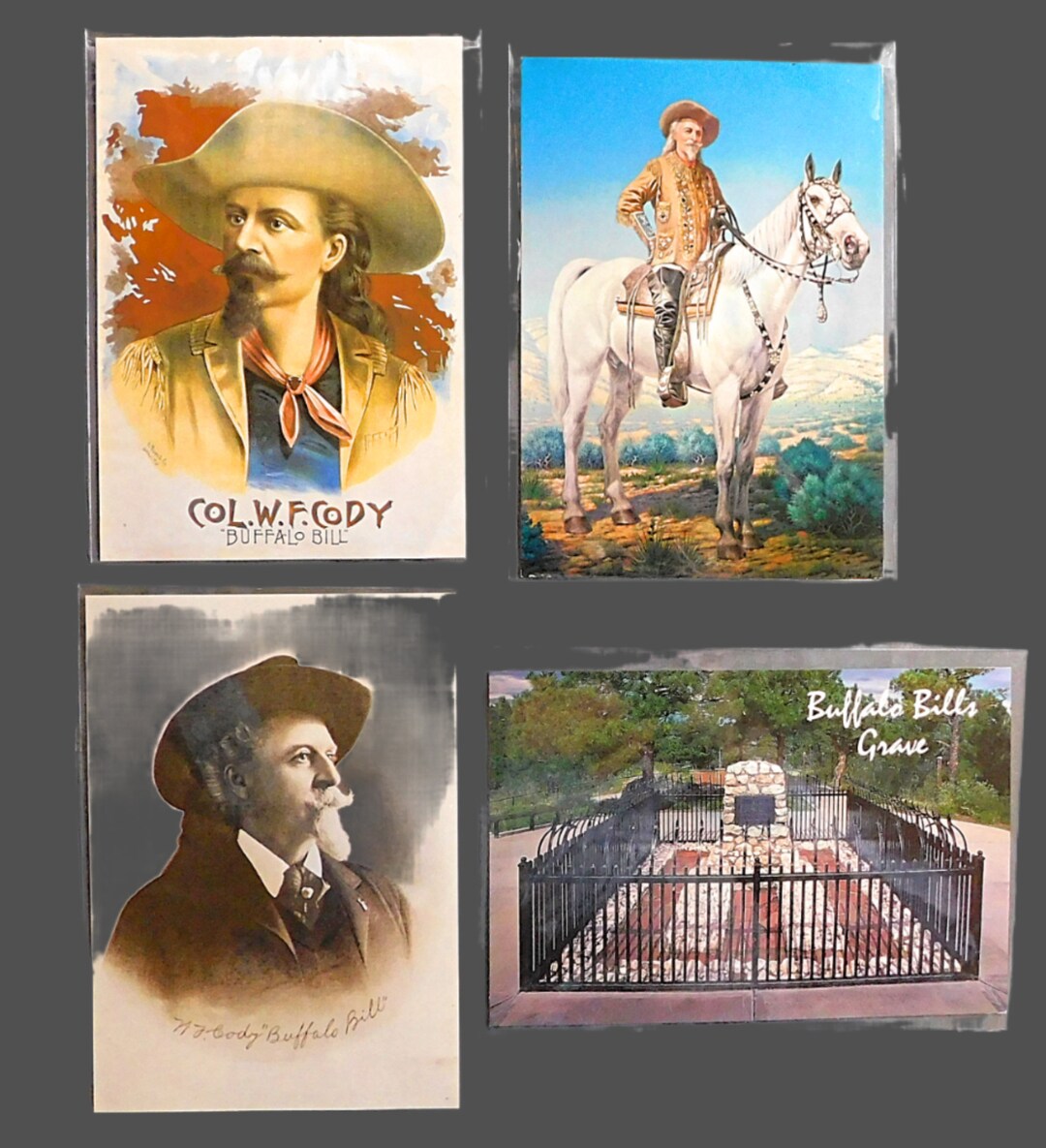 4 Vintage 1996 Buffalo Bill Postcards Unused Postmarked From Buffalo ...
