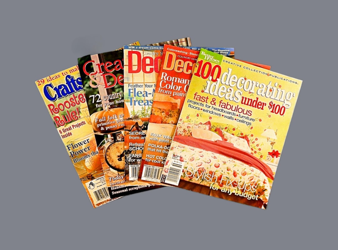 5 Assorted 2003 Decorating & Craft Magazines - 100 Decorating Ideas ...