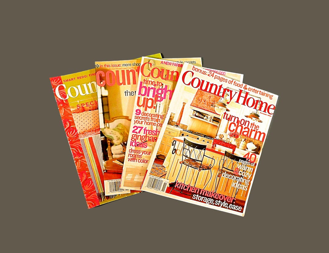 4 Vintage Back Issues of COUNTRY HOME Magazine From 2002, 2003 & 2005 ...