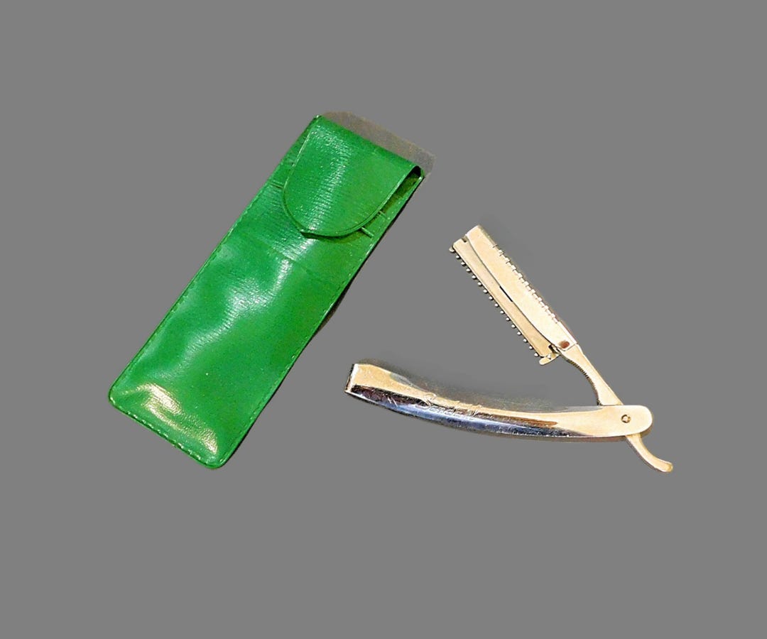 Vintage SANDAHL Barber Stylist Straight Razor - Folding Thinning Razor ...