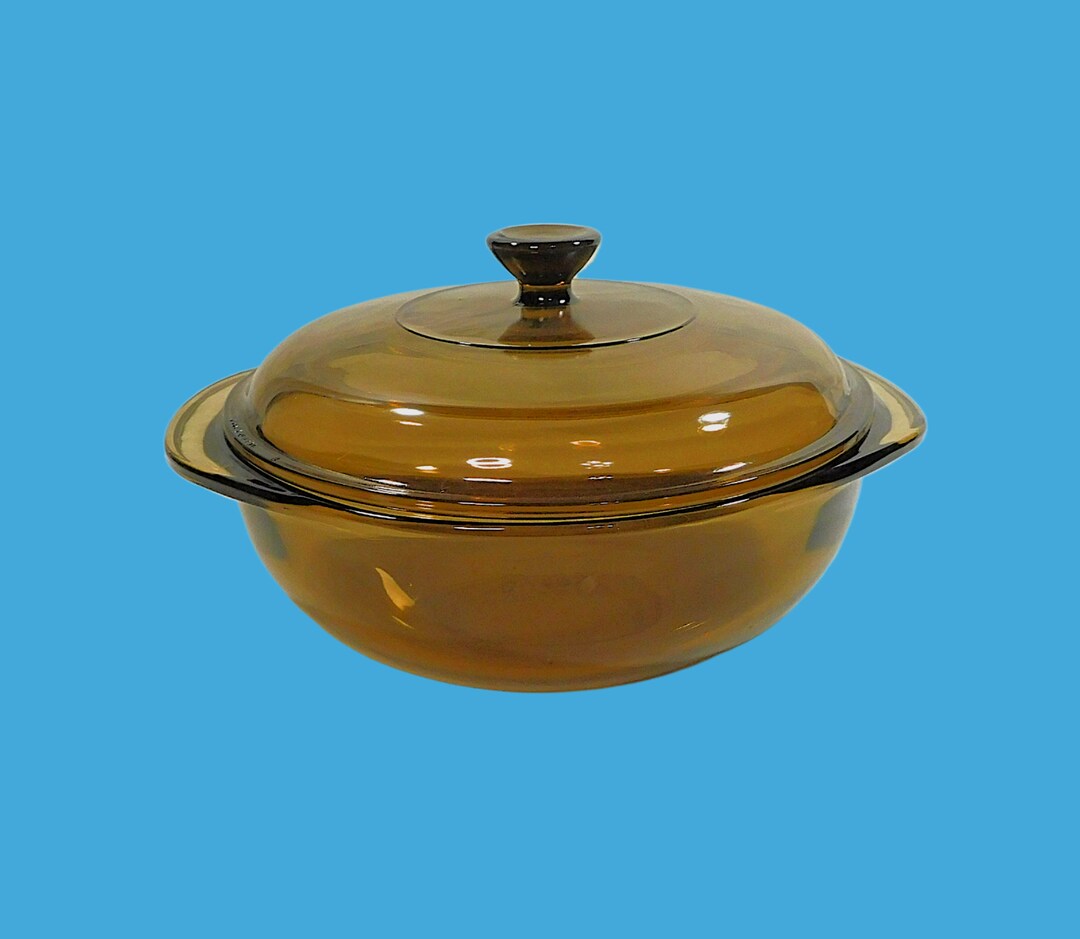 Vintage PYREX #023-N AMBER Glass 1.5 Quart Ovenware Casserole Bowl ...