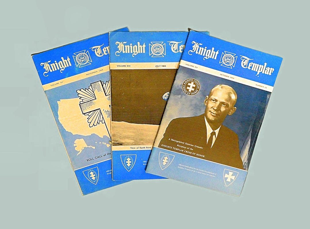 3 Vintage KNIGHT TEMPLAR Magazines From 1969 - Knights Templar ...