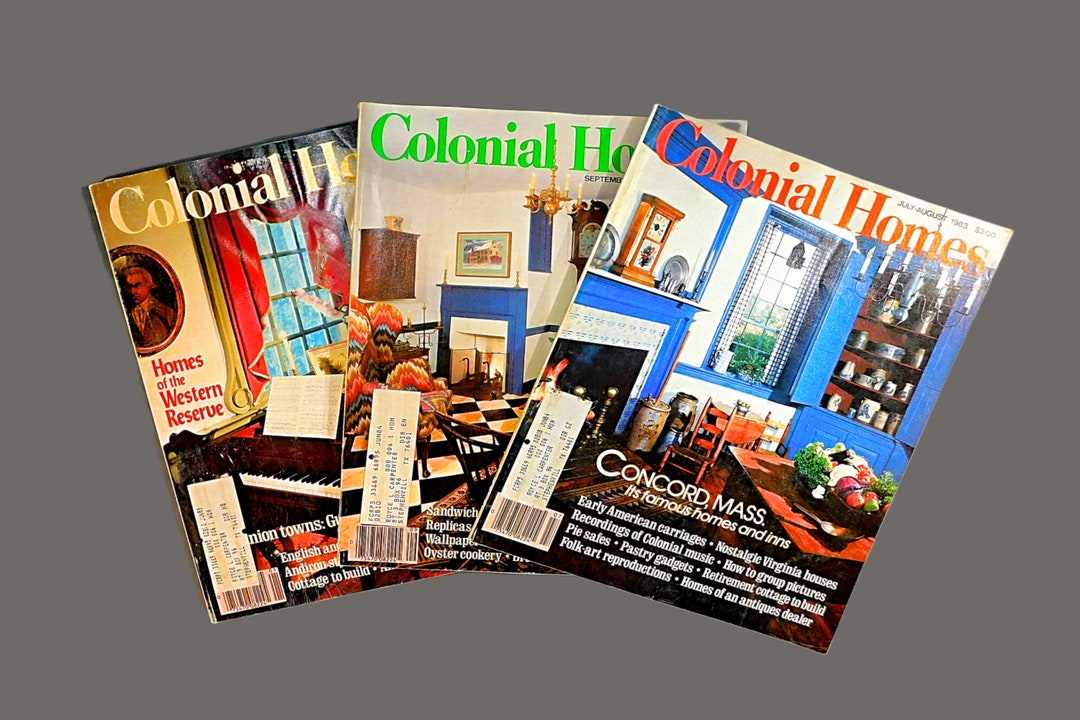 3 Vintage Back Issues COLONIAL HOMES Magazines From 1983 - Early ...