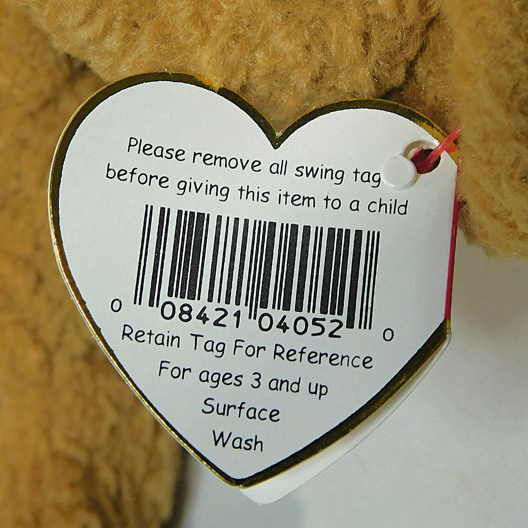Vintage TY Beanie Baby Bear CURLY Plush Brown and Original Hang Tag 8.5 ...