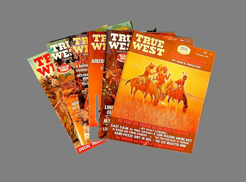 6 Vintage 1968 True West Magazines - Complete Year - Western History ...
