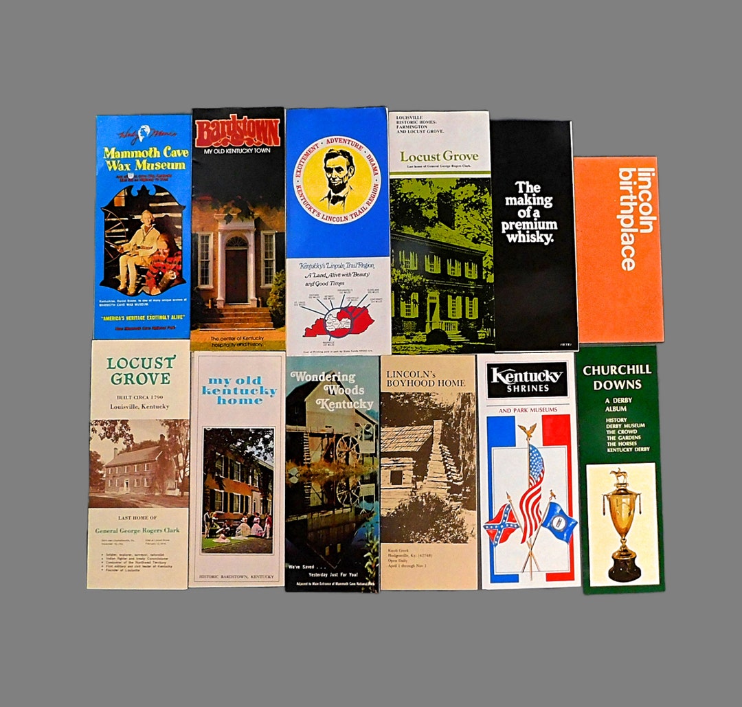 Collection of 12 Vintage 1980's KENTUCKY Travel Guides Brochures ...