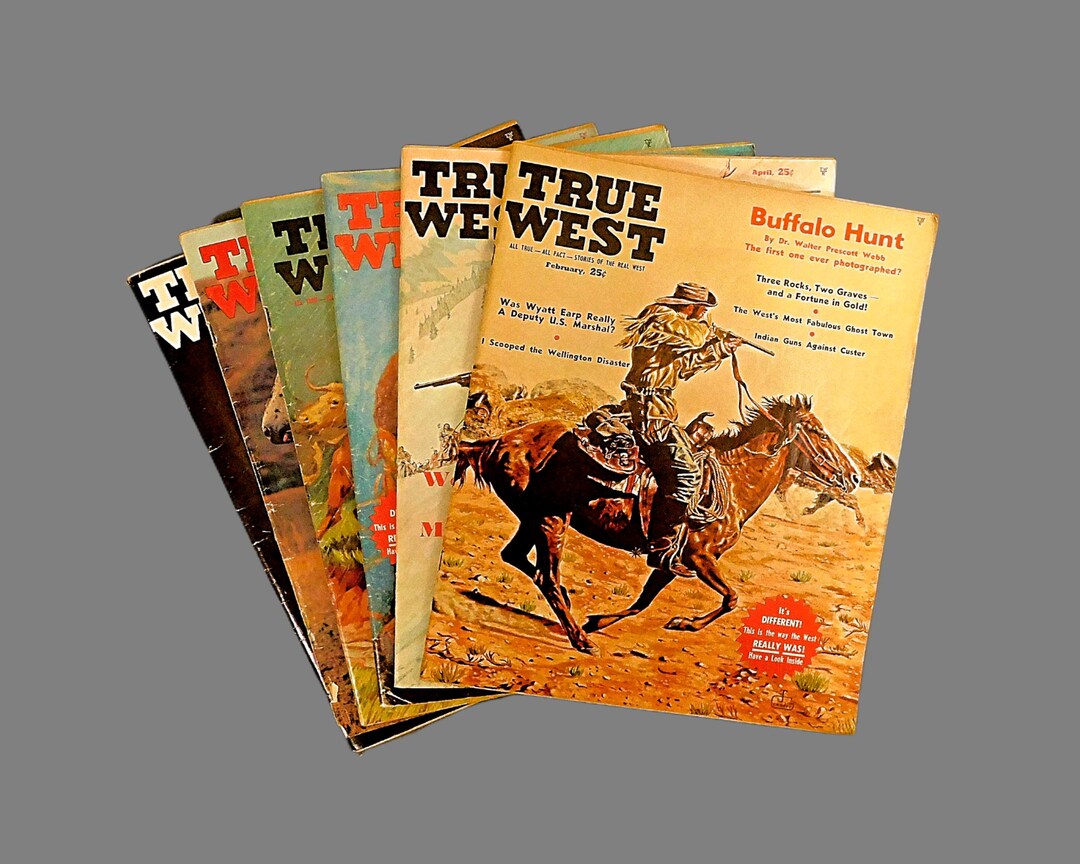 6 Vintage 1961 TRUE WEST Magazines - Complete Year - All True Stories ...