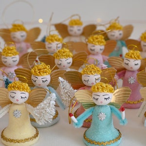 Spun Cotton Angel / Christmas Ornament / Retro Style Ornament - Etsy