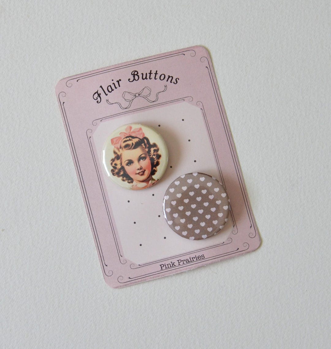 Flair Buttons/ Vintage Images Buttons - Etsy
