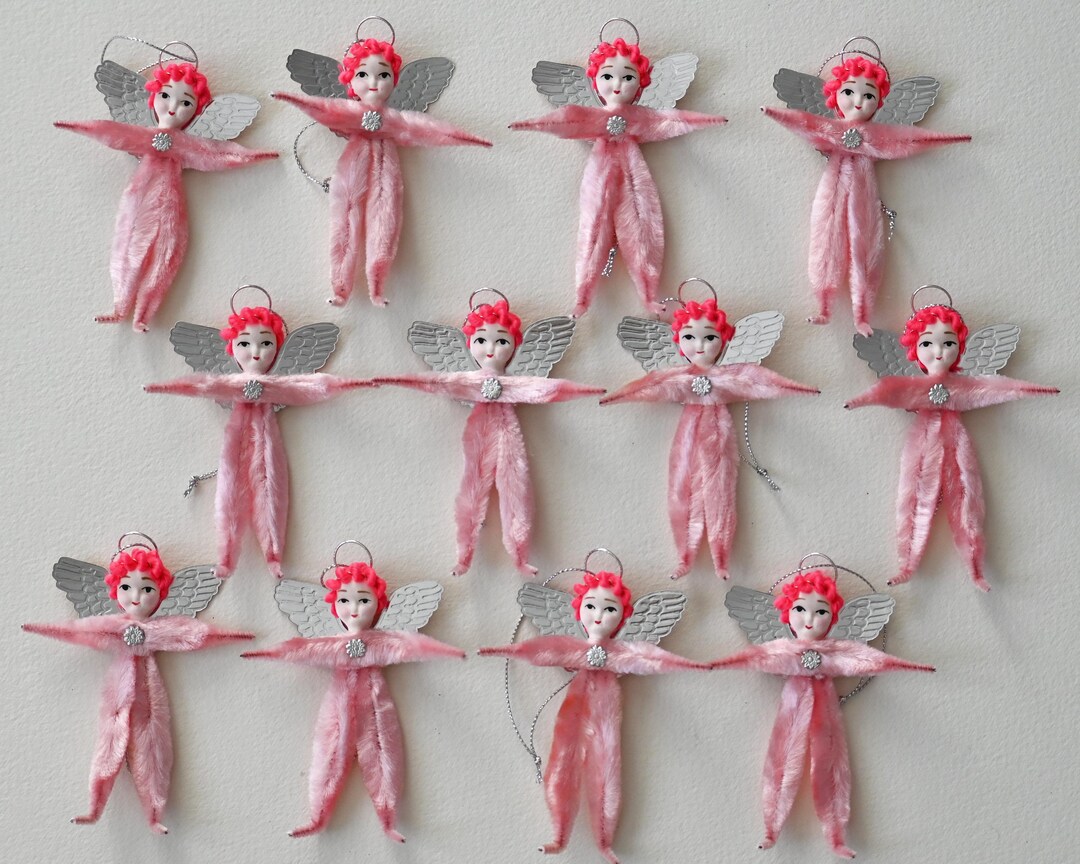 Valentine’s Angel Ornament / Vintage Style Chenille Ornament /one ...