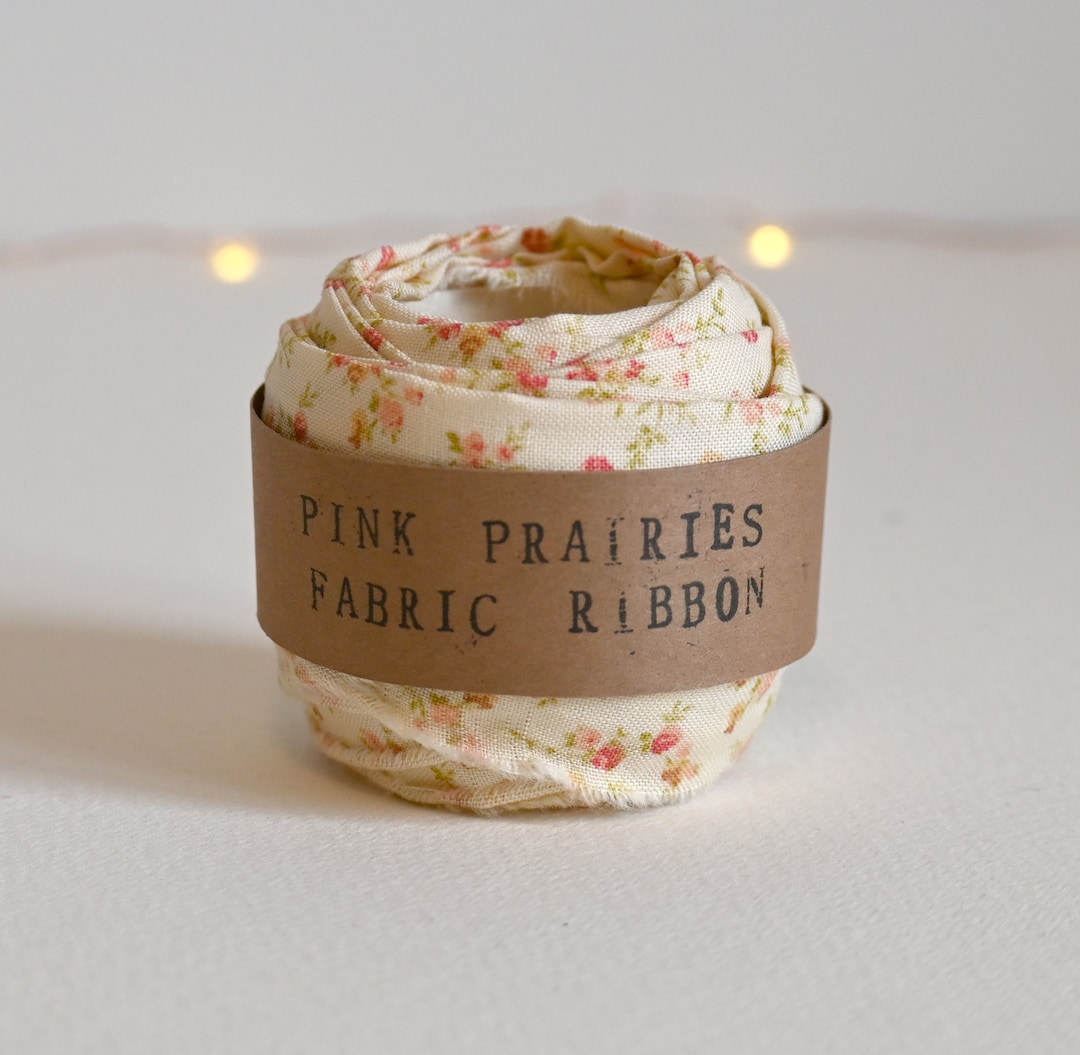 Fabric Ribbon/ Floral Cotton Fabric/ Hand Torn Fabric Ribbon - Etsy