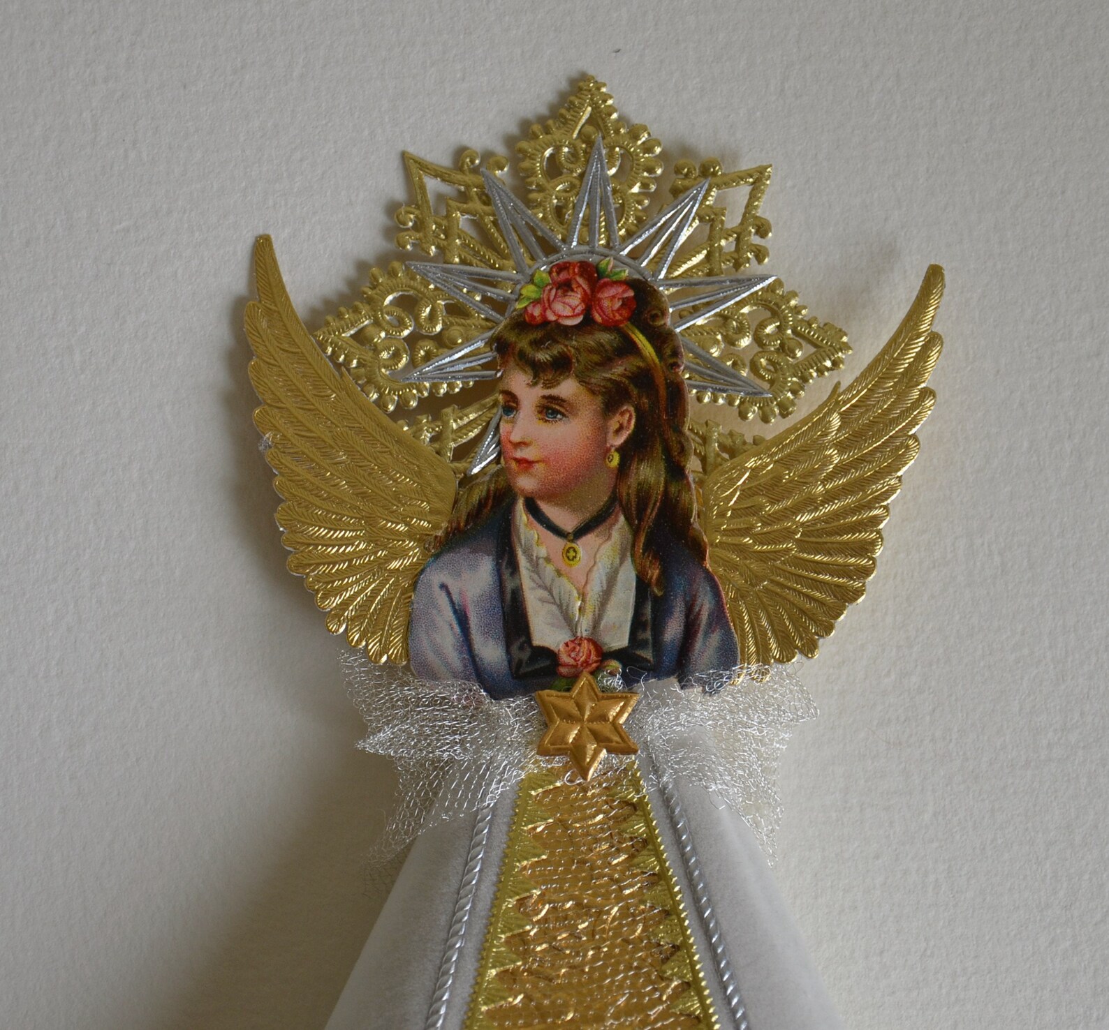 Christmas Tree Topper/ Christmas Angel/victorian Angel - Etsy