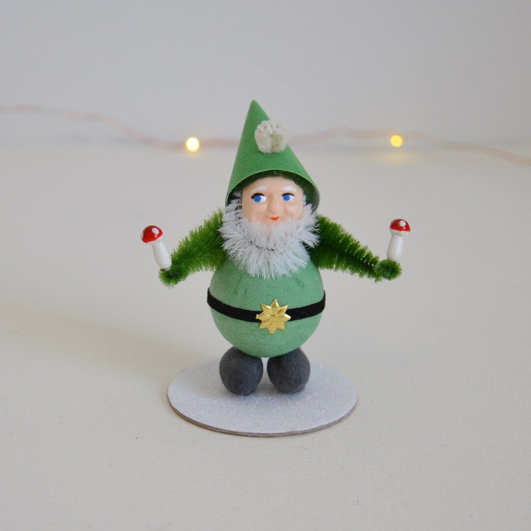 Elfo stile vintage / Elfo di Natale / Elfo di cotone filato / Elfo in ...