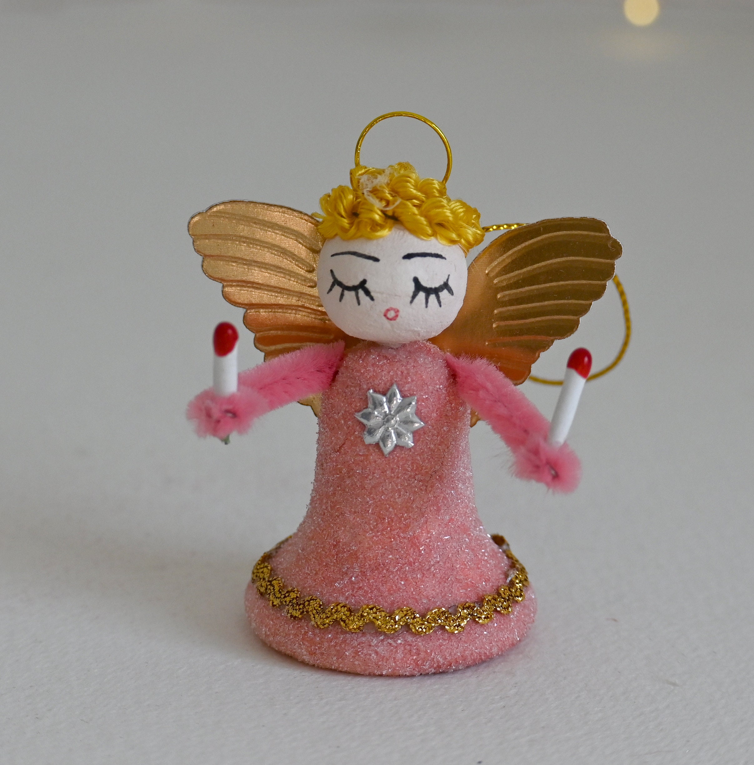 Spun Cotton Angel / Christmas Ornament / Retro Style Ornament - Etsy