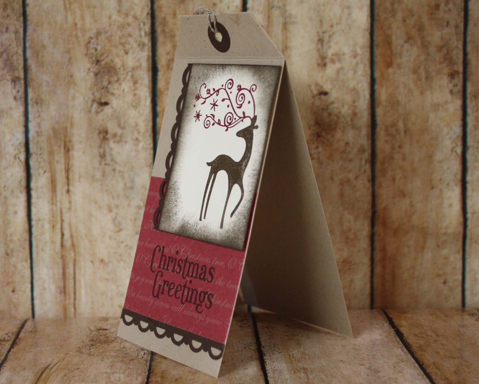 Stampin' Up! Handmade Dasher Gift Tags - Set of 5 Christmas Greetings ...