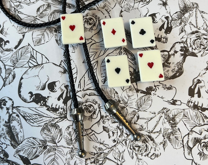 Ace Playing Card Suit Bolo Necklace Rockabilly Pin up Vintage Vegas ...