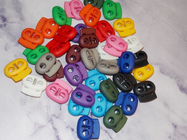 5mm 2 Hole Cord Locks Double Hole Cord Lock Drawstring Bags, Jackets ...