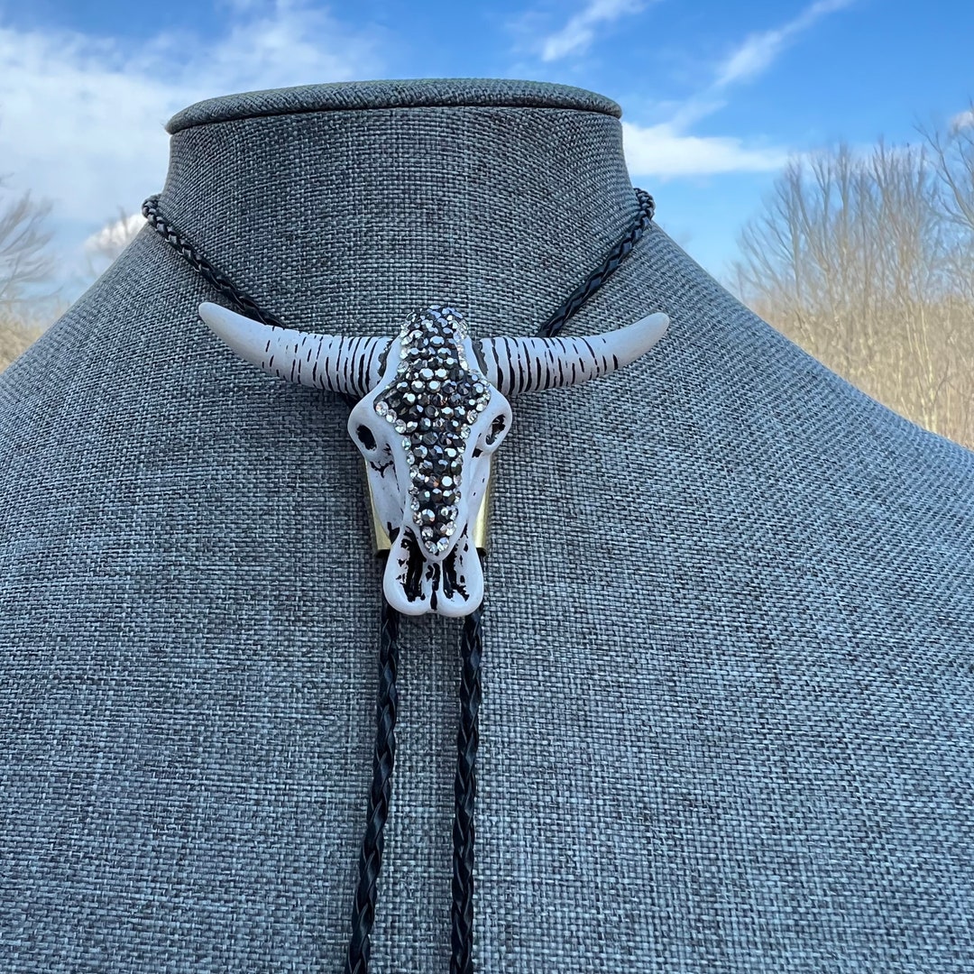 Rhinestone Cowboy Gem Studded Longhorn Steer Texas Cow Skull Classic ...