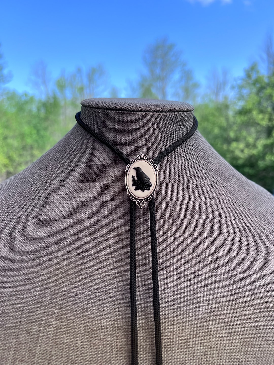 Crow Raven Bolo Tie Necklace Yall'ternative Western Wear Retro ...