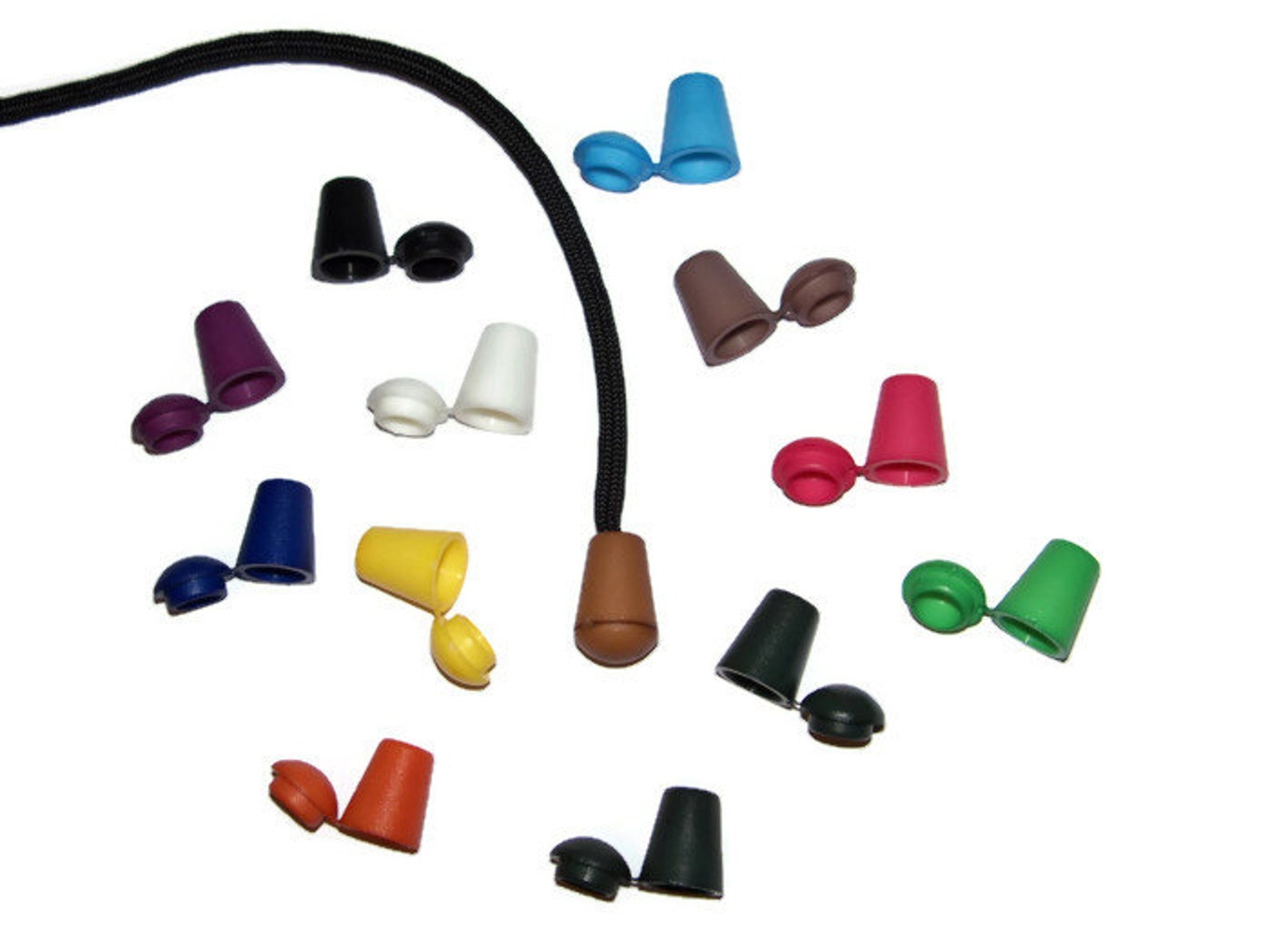 Cord End Tips Bell Ends - Plastic End Caps With 4.5mm Diameter Hole ...