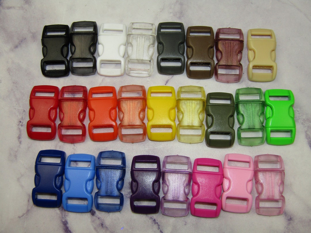 Plastic Buckles 3/8" Webbing Slot for Paracord Bracelet Standard Small ...