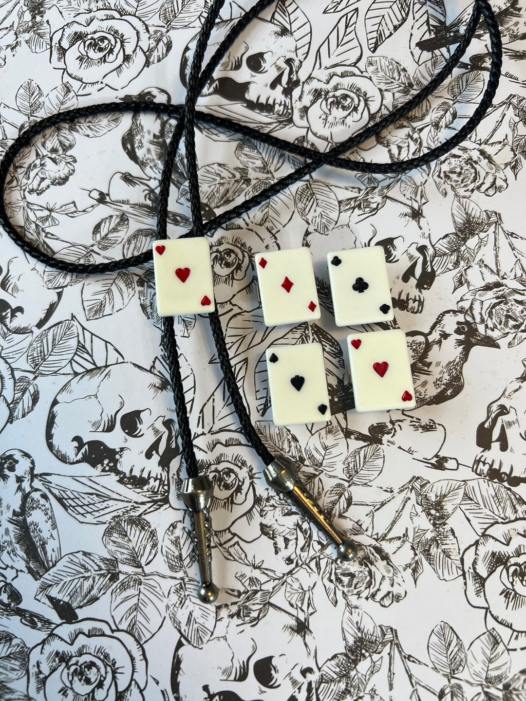 Ace Playing Card Suit Bolo Necklace Rockabilly Pin up Vintage Vegas ...