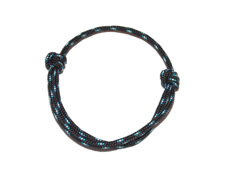 Police Thin Blue Line Adjustable Slider Bracelet Simple Rope | Etsy