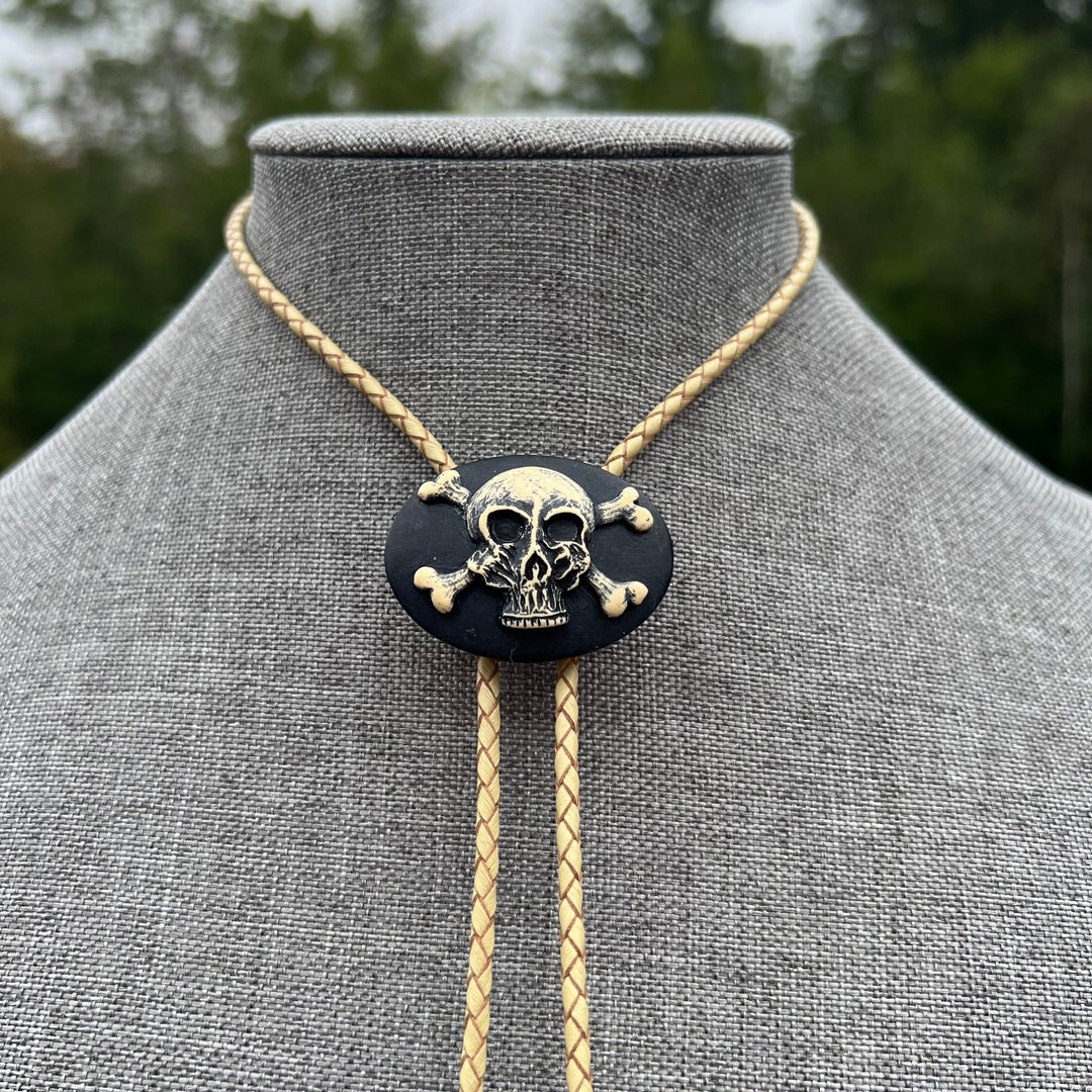 Rockabilly Skull and Crossbones Pirate Vibes Bolo Tie - Etsy