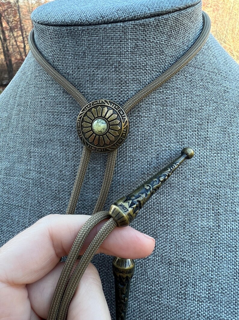 Bronze With Small Stone Bolo Tie Necklace Yall'ternative Americana ...