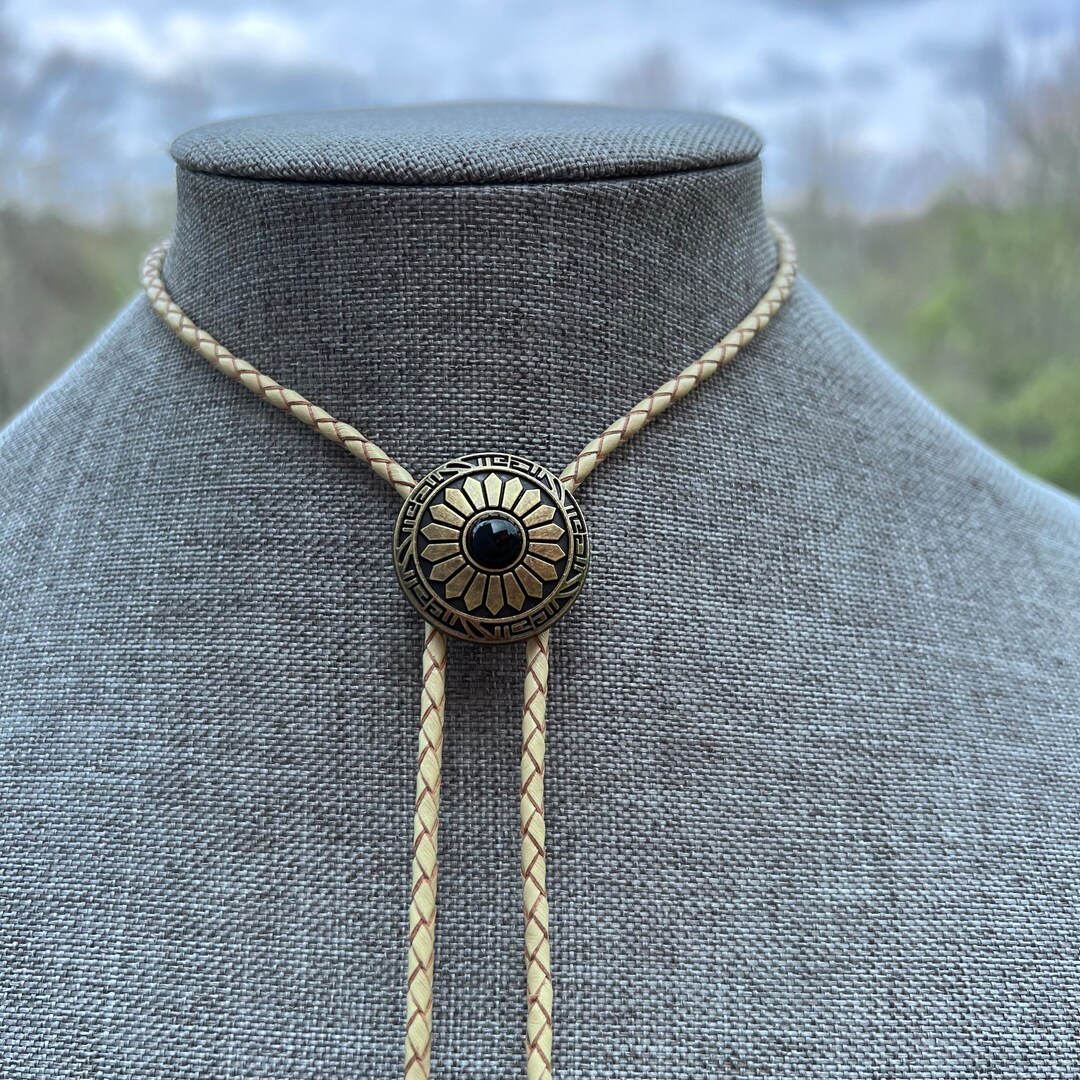 Classic Braided Leather Bolo Southwest Tie Necklace Americana Yall ...