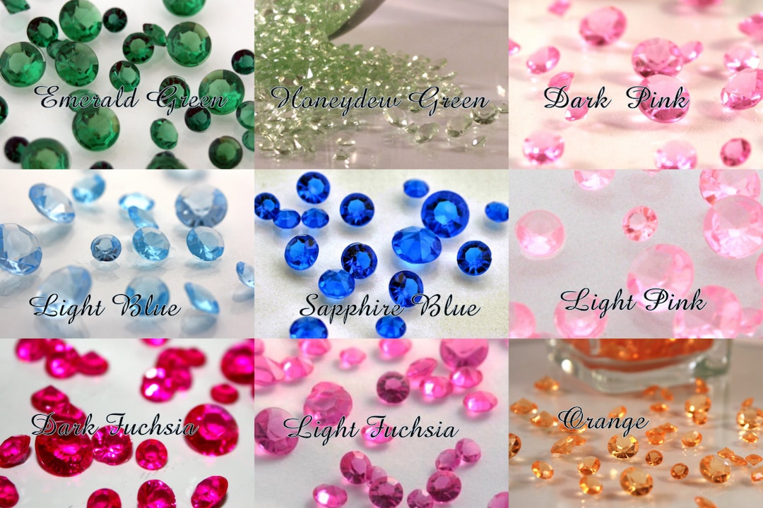 2000 Pcs DIAMOND Confetti-5.5mm-(1/5 Inch), Small Acrylic Diamonds ...