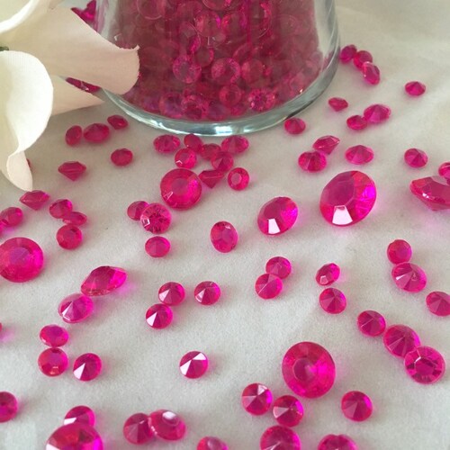 Dark Fuchsia Diamond Confetti-2 Sizes-5.5mm 1/5 Inch and 7mm - Etsy
